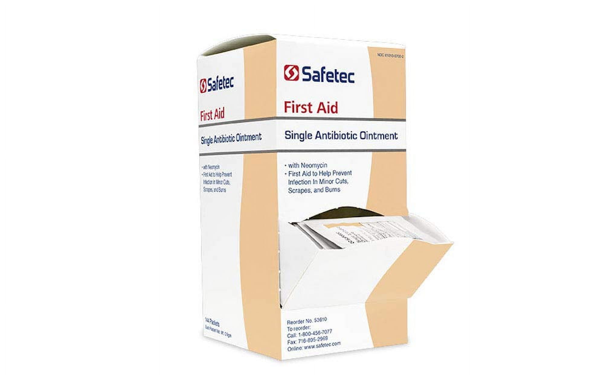 Safetec 53610 Single Antibiotic Ointment with Neomycin 0.9 Gram Packets ...