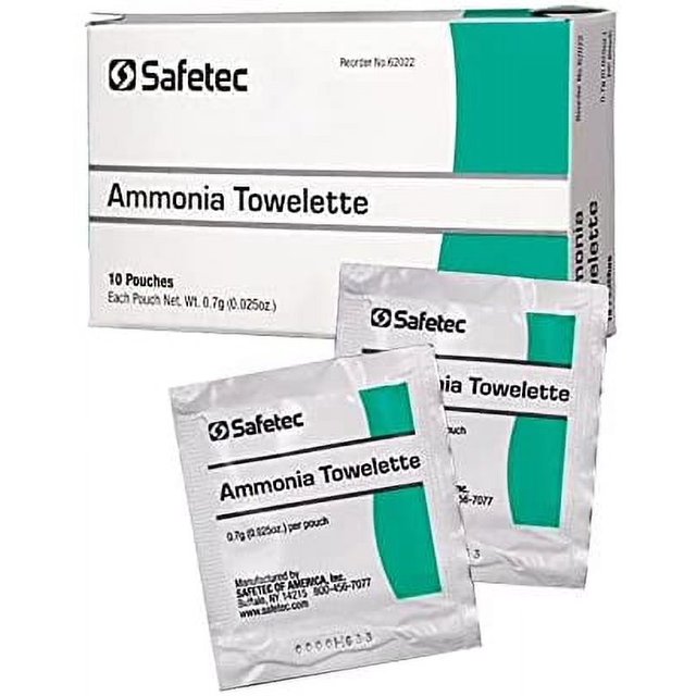 Safetec Ammonia Inhalant Pouches First Aid, 10 per Box - Walmart.com