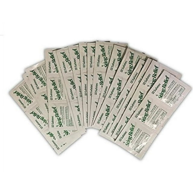 Safetec Insect Sting Relief Wipes, Bite Relief, Travel Pack of 48 ...