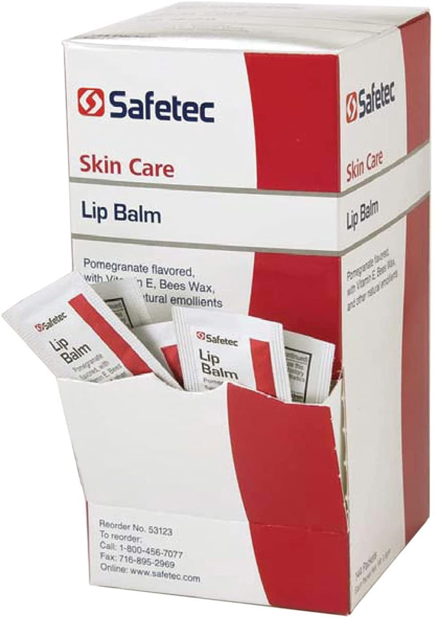 Safetec Lip Balm Pomegranate Flavored - 144 packets/box (0.5 gram each ...