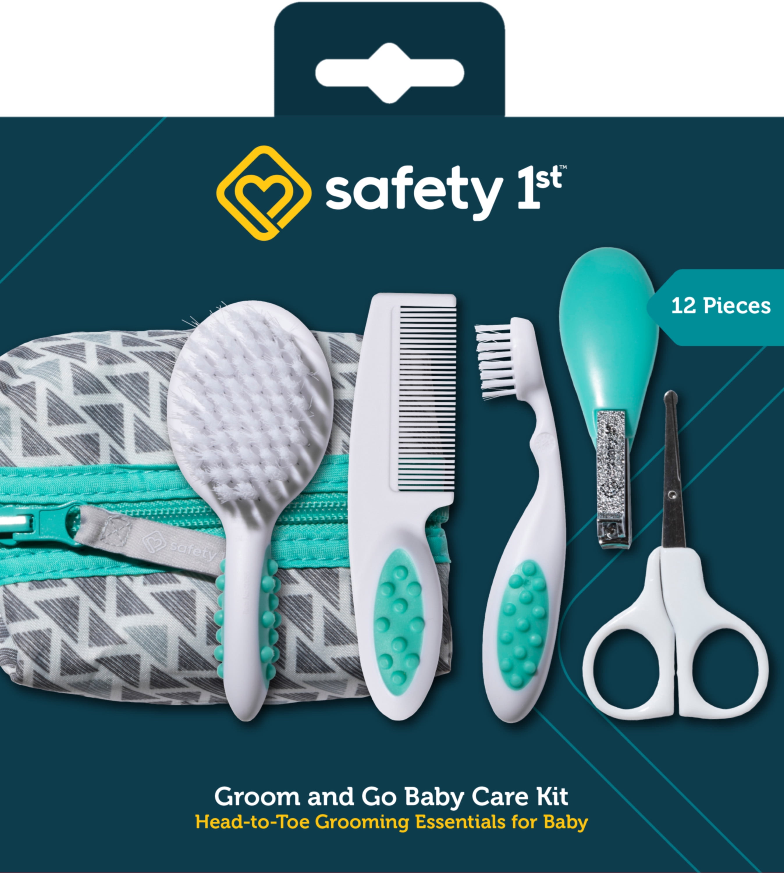 Safety 1ˢᵗ Groom & Go Baby Care Kit, Pyramids Aqua - Walmart.com