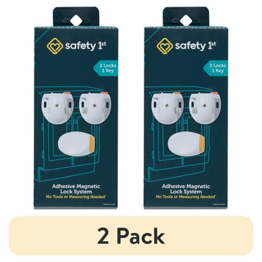 (2 pack) Safety 1st Adhesive Magnetic Lock System - 4 Locks and 1 Key ...