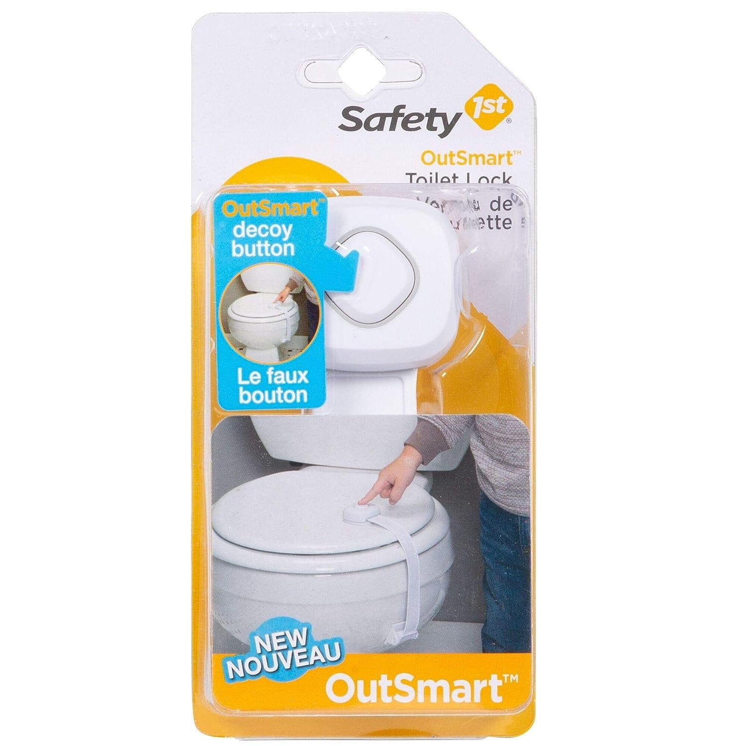 Safety 1st OutSmart Toilet Lock, White, 1 Count Pack of 1 - Walmart.com