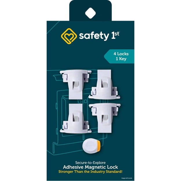 Safety 1st Secure-to-Explore Adhesive Magnetic Locks - White - Walmart.com