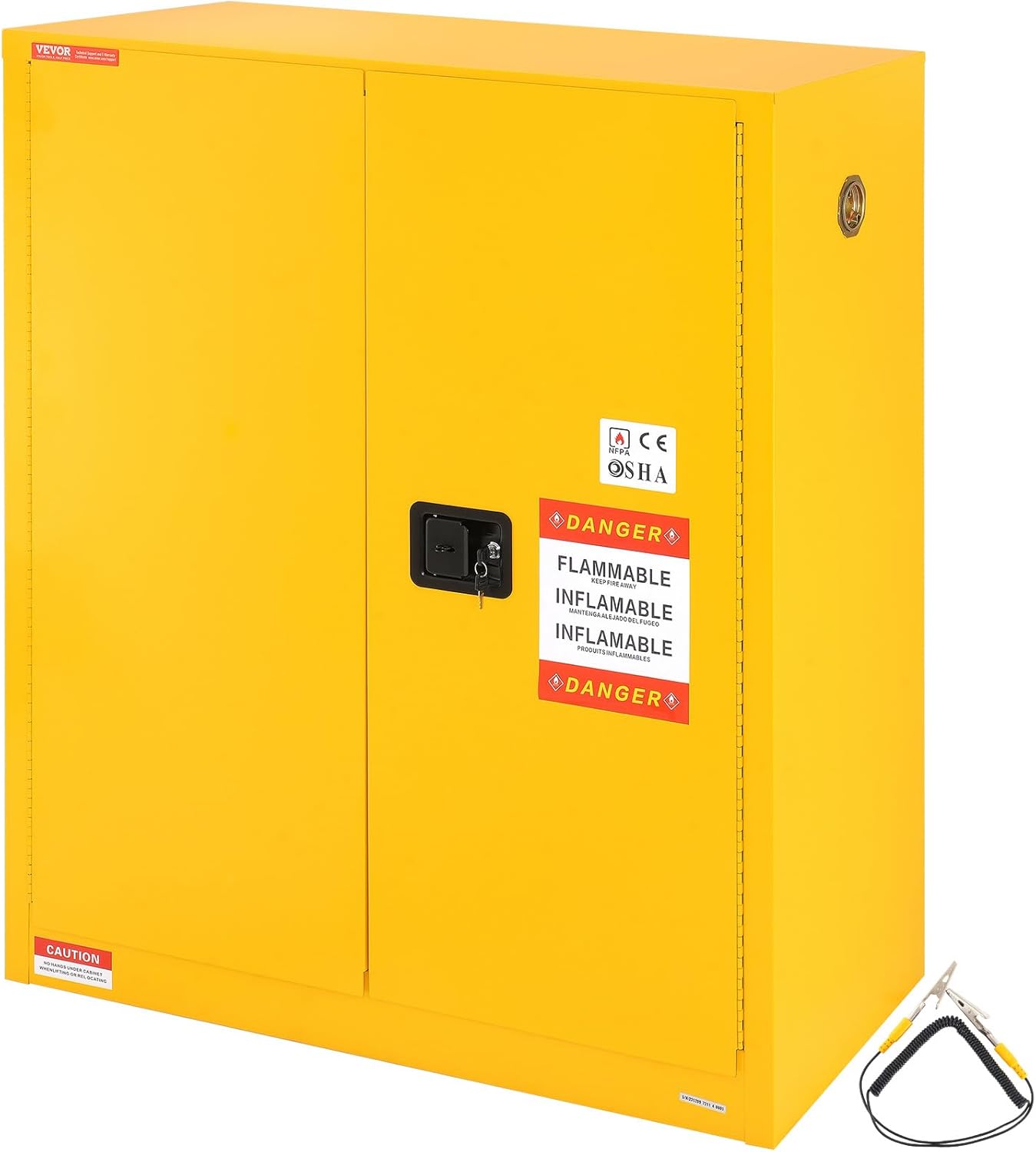 Safety 45 Gal, Cold-Rolled Steel Flammable Liquid Storage Cabinet, 42.9 ...