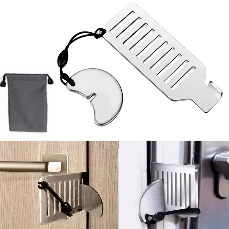 Safety Anti-theft Door Blocker Portable 8cm Stainless Steel Safe ...