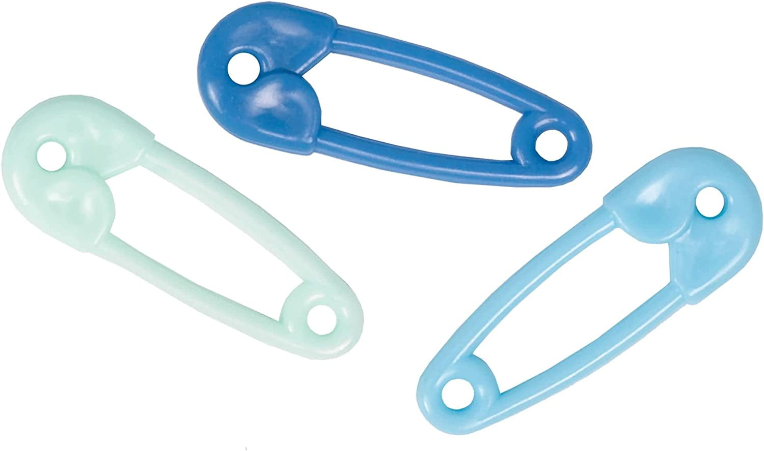 Safety Baby Pins - 1 3/8" x 1/2", Assorted Blue Colors, 24 Pcs ...