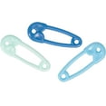 Safety Baby Pins - 1 3/8" x 1/2", Assorted Blue Colors, 24 Pcs ...