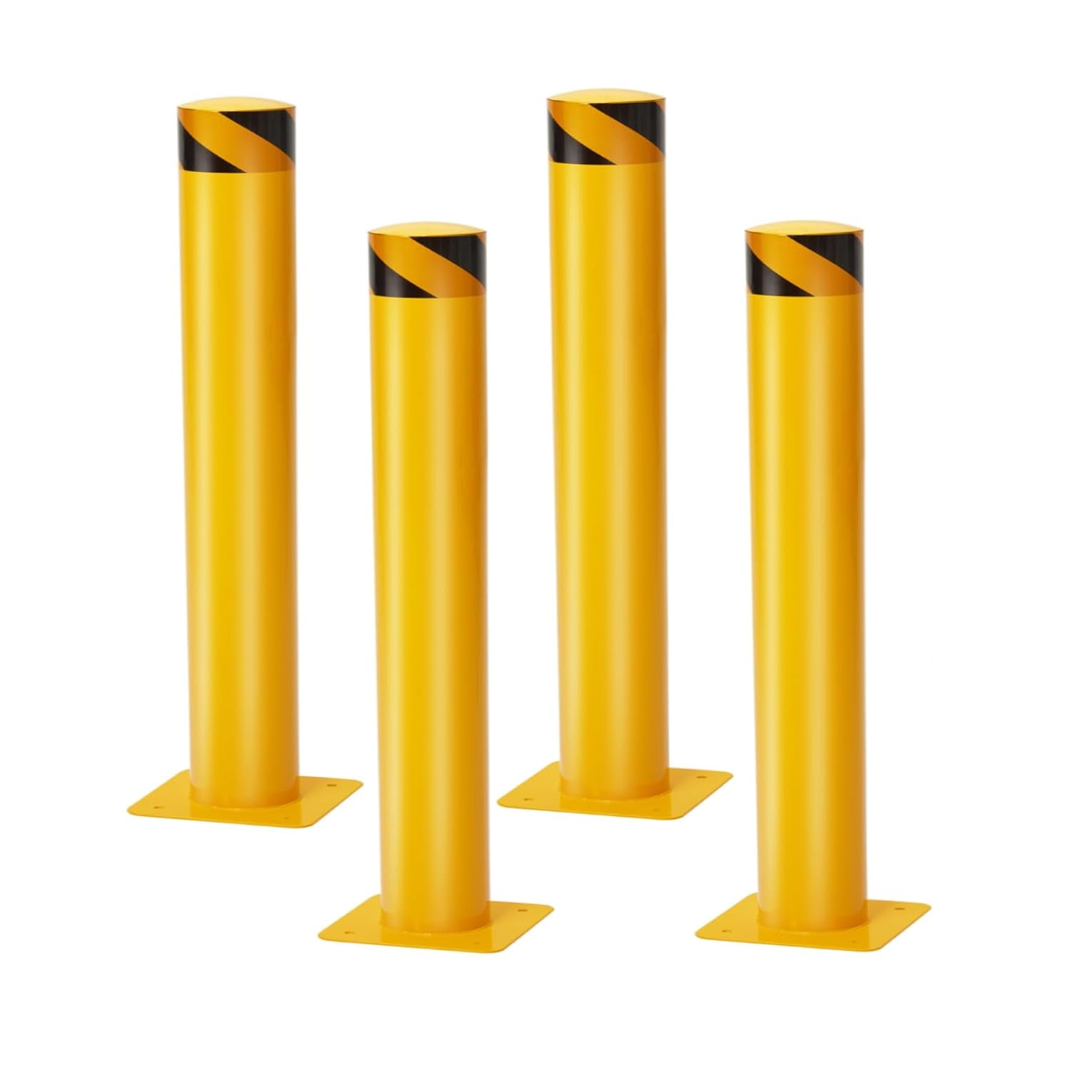 Safety Bollard, 4 Packs 48 Inch Height Bollard Post, Steel Safety ...