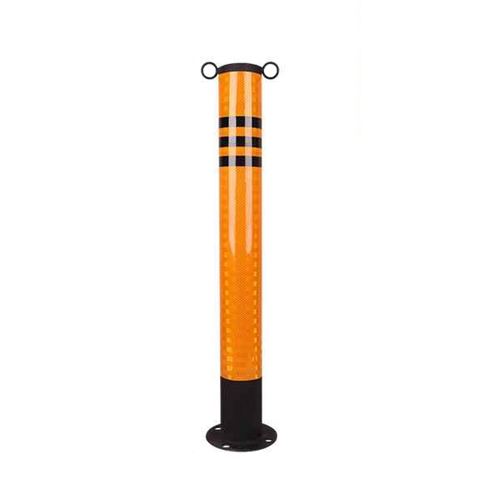 Safety Bollard Post, Yellow Powder Coated Metal Traffic Bollard, Safety ...