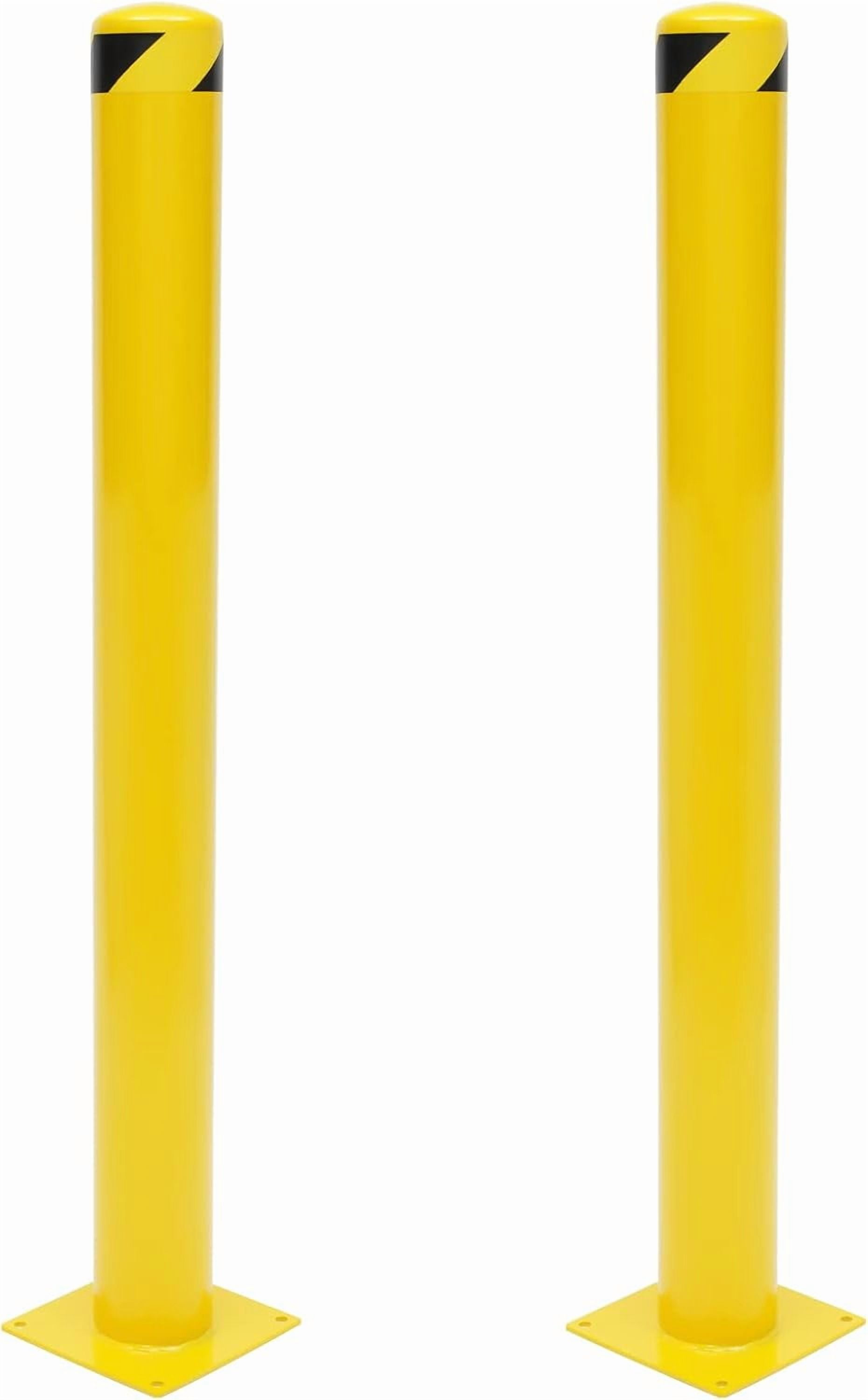 Safety Bollard Post Yellow Steel Bollards 48 Inch Height Steel Pipe ...