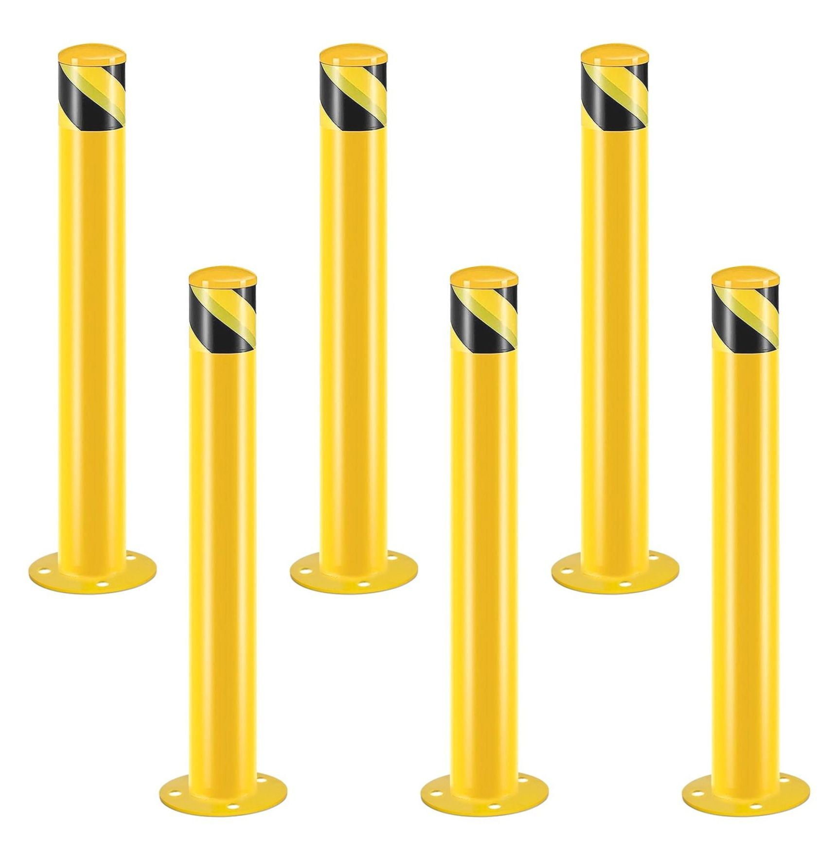 Safety Bollard Posts - 36/42 inch Steel Bollards, 3.5 inch Diameter ...