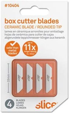 Safety Box Cutter Blades, Rounded Tip, Ceramic Zirconium Oxide, 4/Pack ...