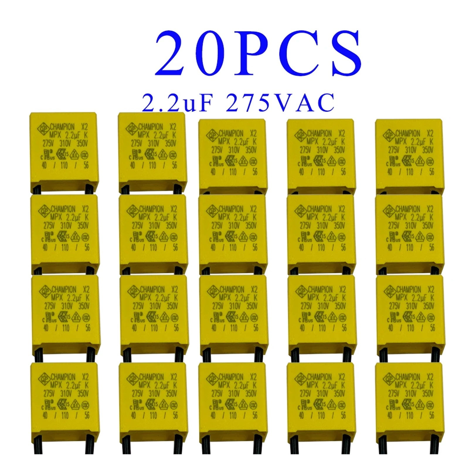 Safety Capacitor 275VAC2.2UF Polypropylene Film Capacitor,Suitable For ...