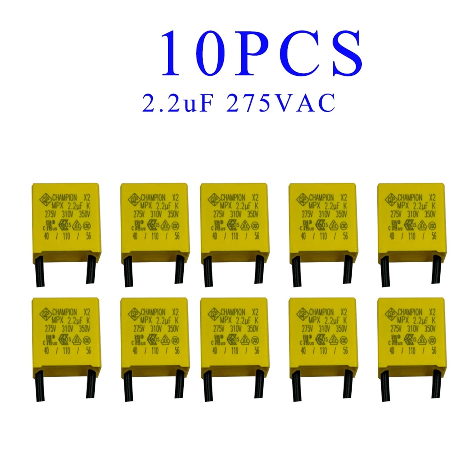 Safety Capacitor 275VAC2.2UF Polypropylene Film Capacitor,Suitable For ...