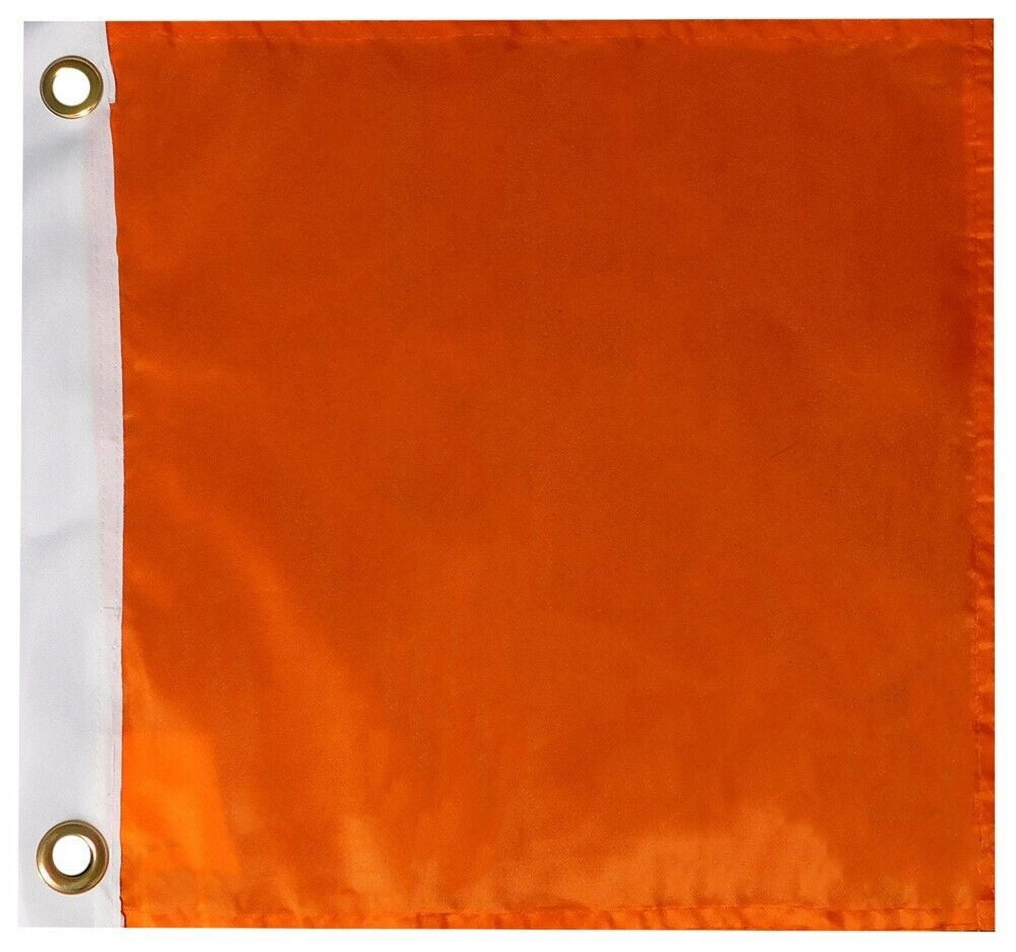 Ant Enterprises Safety Caution Orange 12"x12" Rough Tex 100D Boat Flag ...