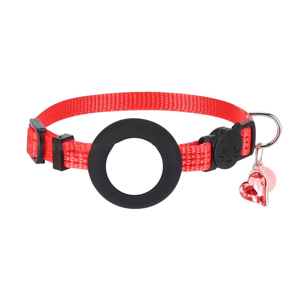 Safety Clasp Pet Collar Airtag Cat collar with bells, Airtag Pet collar ...