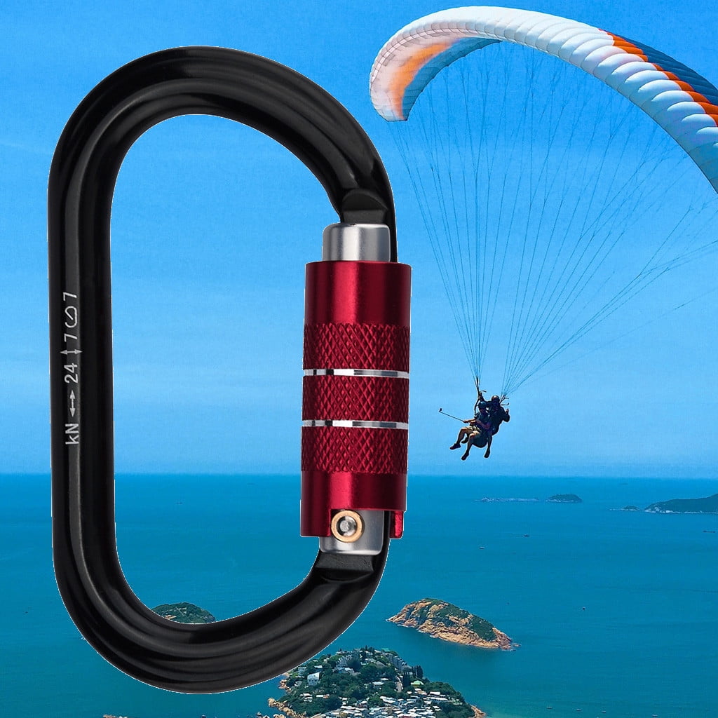'Safety Climbing Carabiner, Screw Lock Protection, Durable Stainless ...
