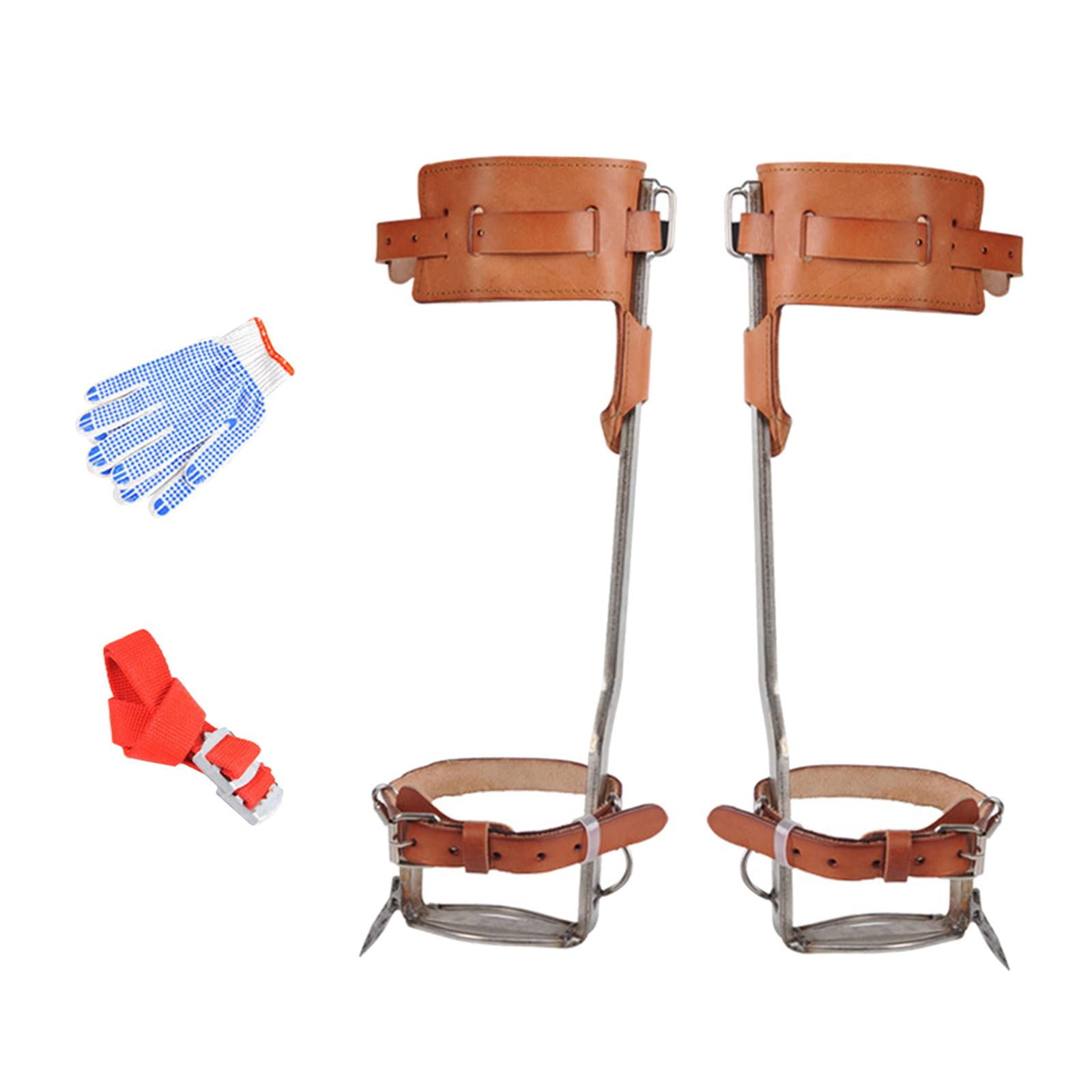 Safety Climbing Leather Belt Stainless-Steel Step Spur Tool Suitable ...
