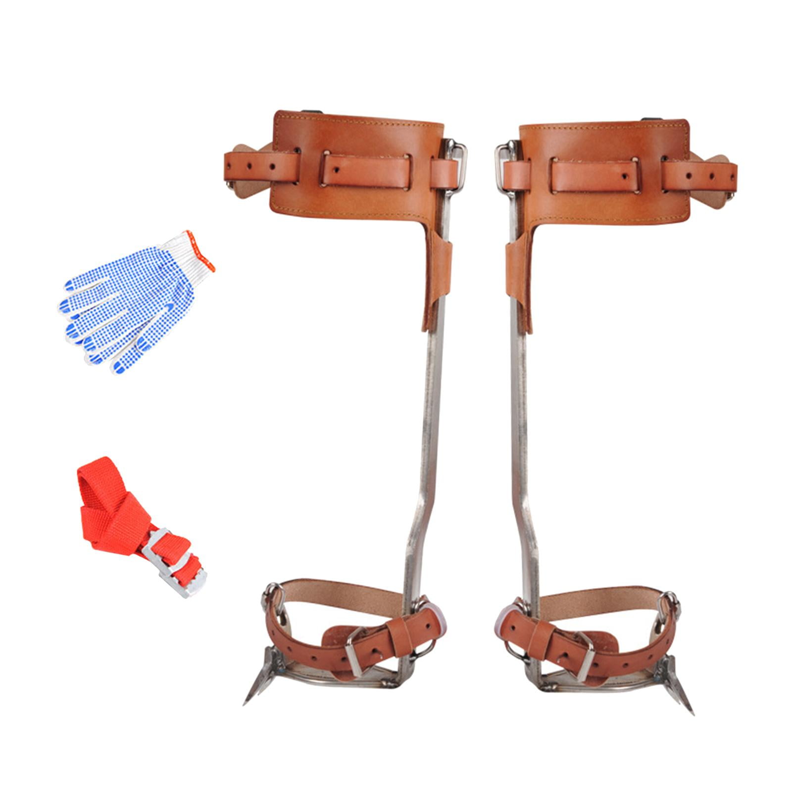 Safety Climbing Leather Belt Stainless-Steel Step Spur Tool Suitable ...