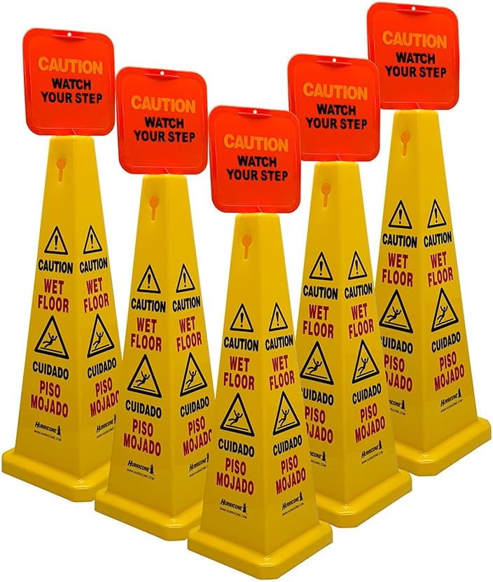 Caution Safety Cones Commercial Caution Wet Floor Sign Cones - 19 Inch ...