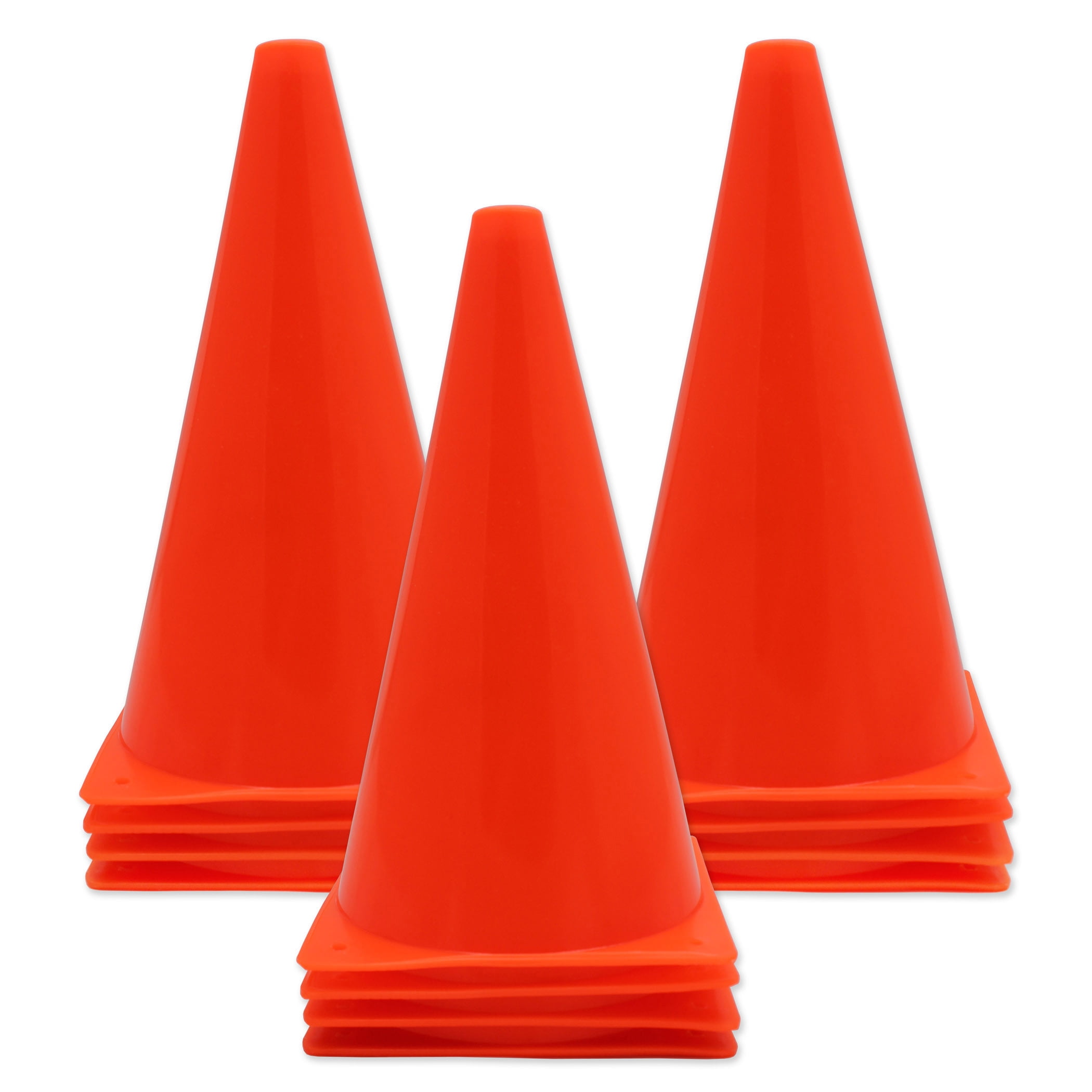 Safety Cone 9In With Base, Pack of 12 - Walmart.com