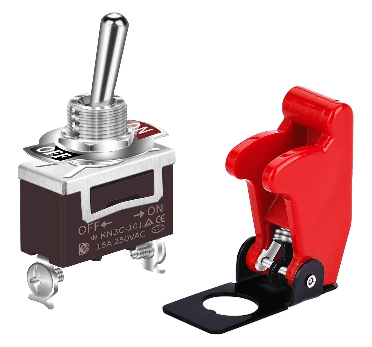 Safety Cover Toggle Switch Guard ON Off Red Aircraft Covered 20A 12V ...