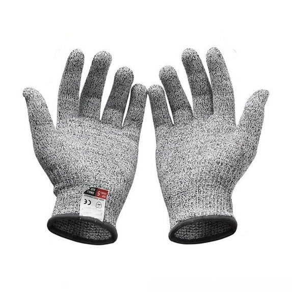 Safety Cut-Resistant Gloves Anti Cut Proof Grey Anti-Cut Level Work ...