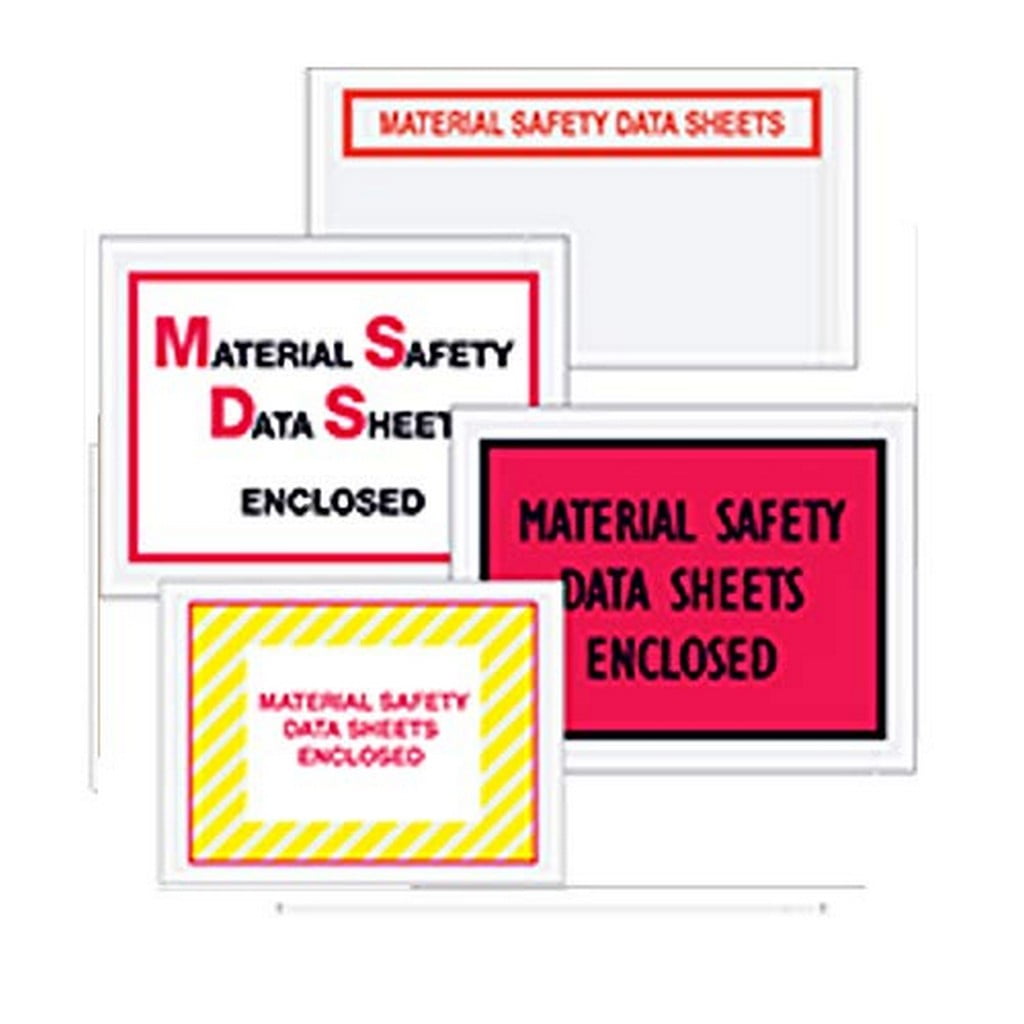 Safety Data Sheet Enclosed Envelopes (1000 Per/Case) (7" X 5 1/2", Red ...