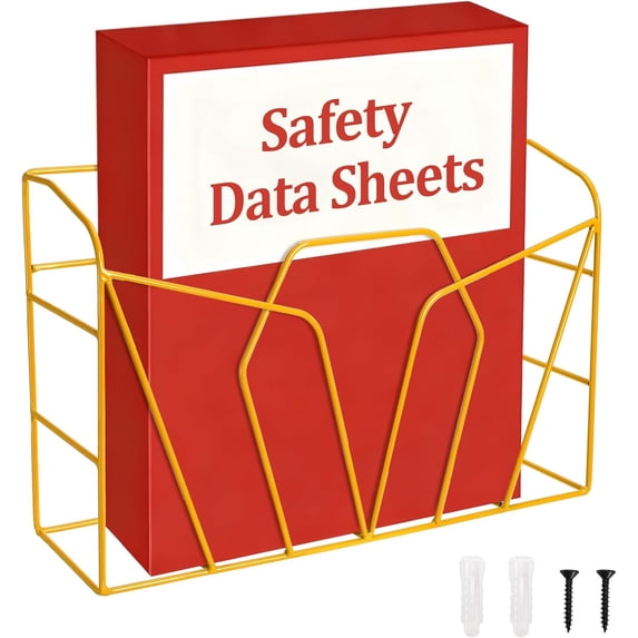 Safety Data Sheets Binder Holder, Wall Mount MSDS Display Rack with ...