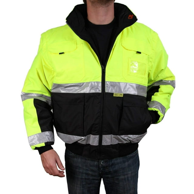 Safety Depot Safety Jacket Class 3 ANSI Approved 8 Pockets, Reversible ...
