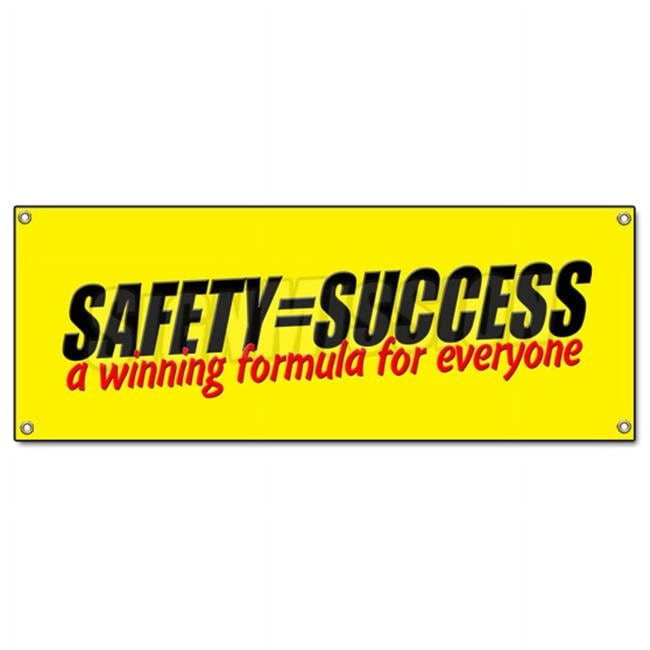 Safety Equal to Success Winning Formula Banner Sign - Worker Procedure ...