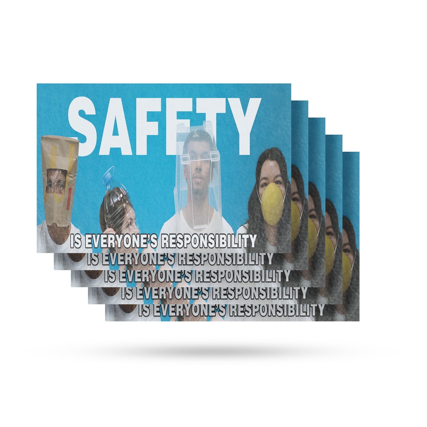 Safety Is Everyone's Responsibility Vinyl Decal 5 Pack of 18 Inch x 24 ...