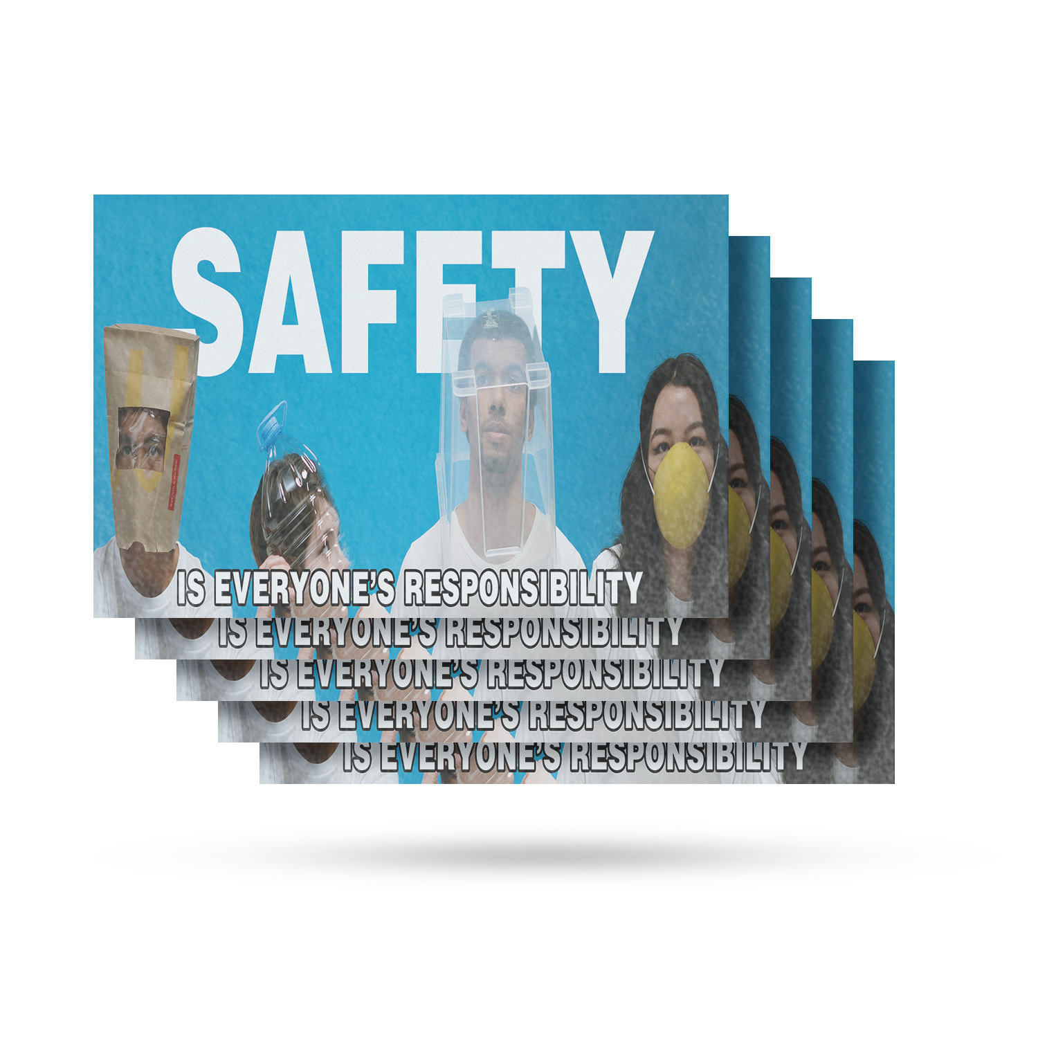Safety Is Everyone's Responsibility Vinyl Decal 5 Pack of 24 Inch x 36 ...