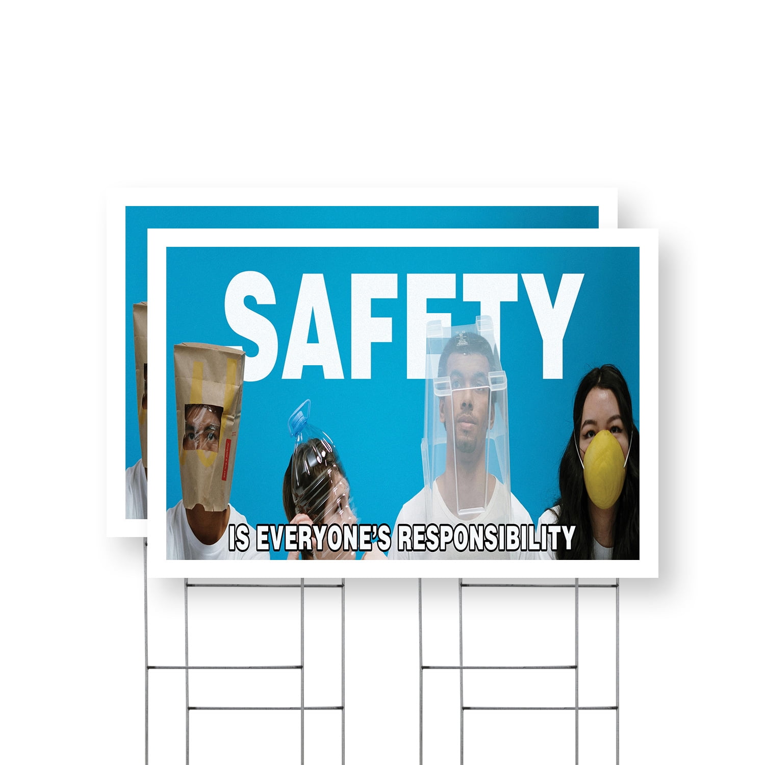 Safety Is Everyone's Responsibility Yard Sign 2 Pack of 24 Inch x 36 ...