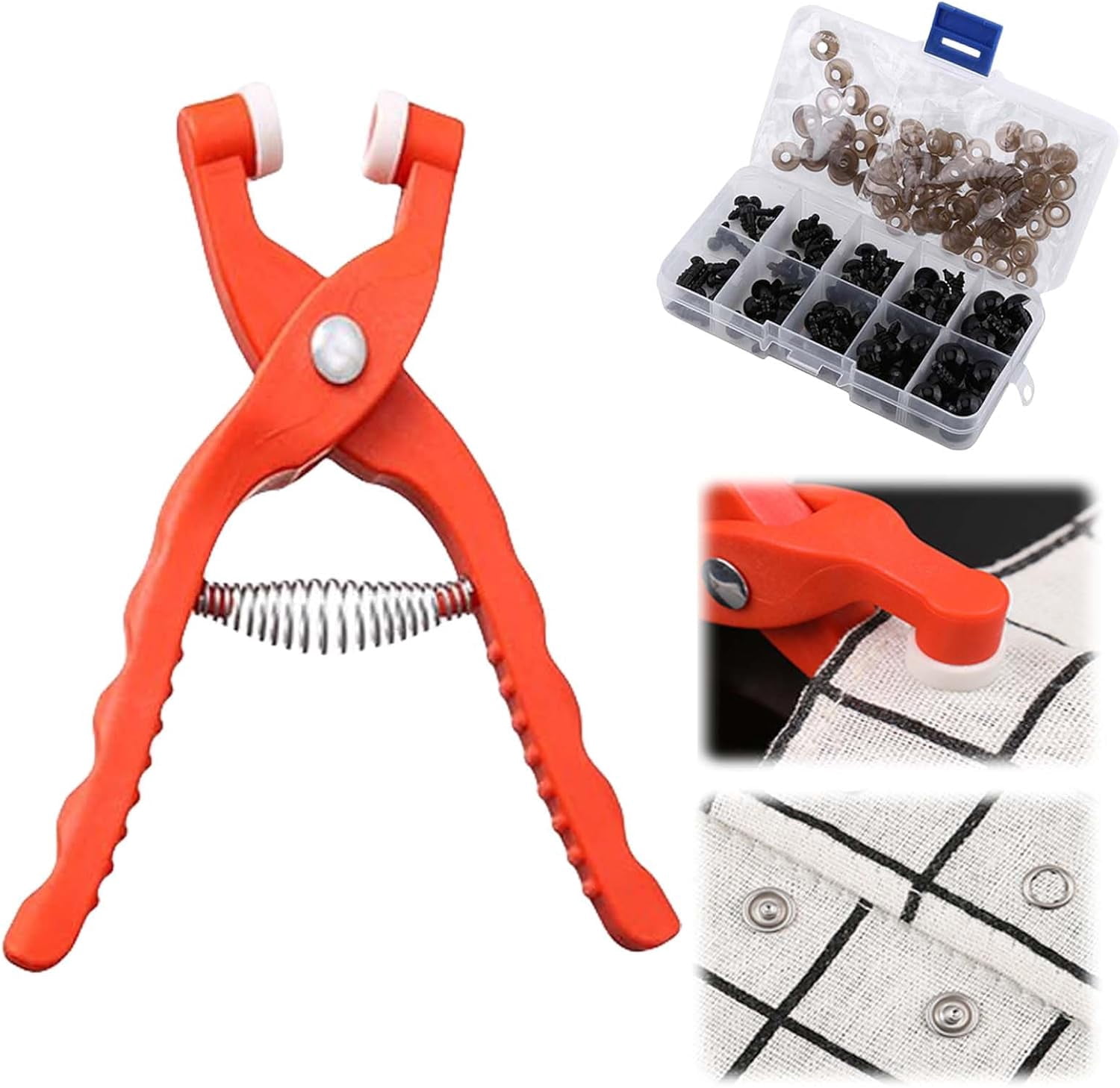 Safety Eye Snapper Tool, Safety Eyes Crochet Snapper Tool with 100 ...