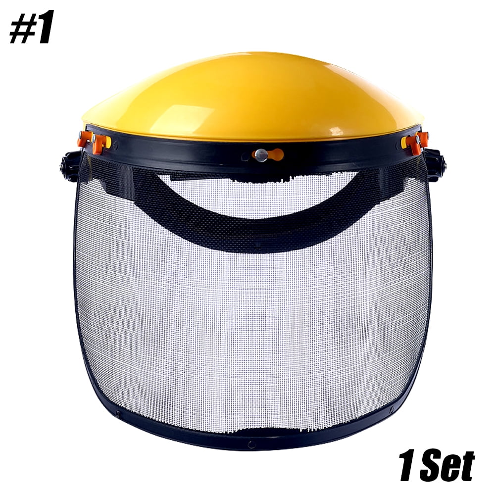 Safety Face Shield with Mesh Visor Protective Mesh Full Face Chainsaw ...