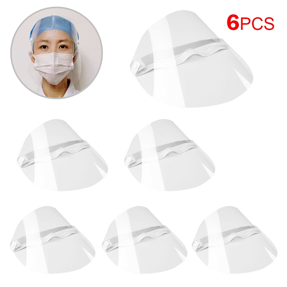 Safety Face Shields with Glasses Frames (Pack of 6) - Ultra Clear ...