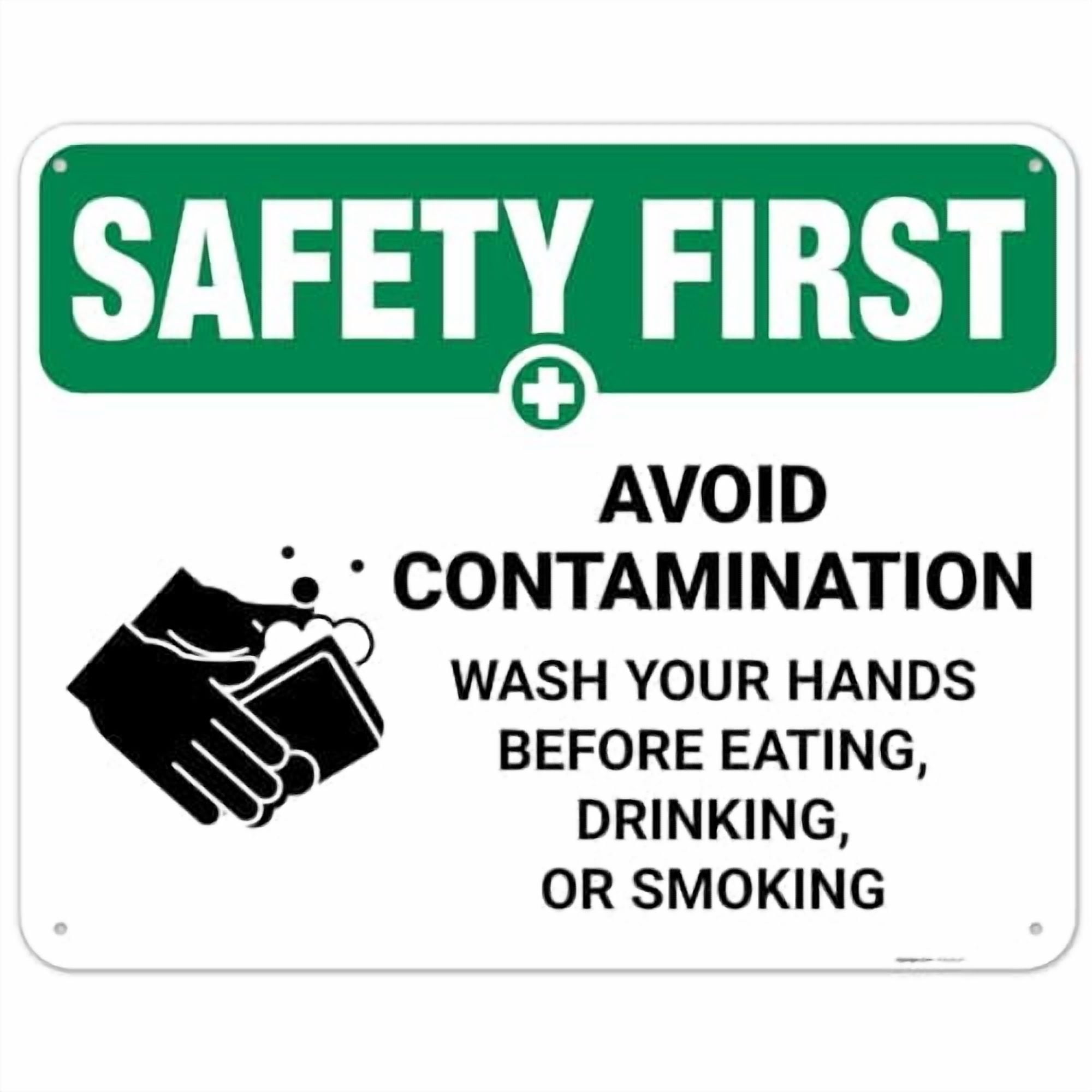 Safety First Avoid Contamination Wash Your Hands Before Eating Drinking ...