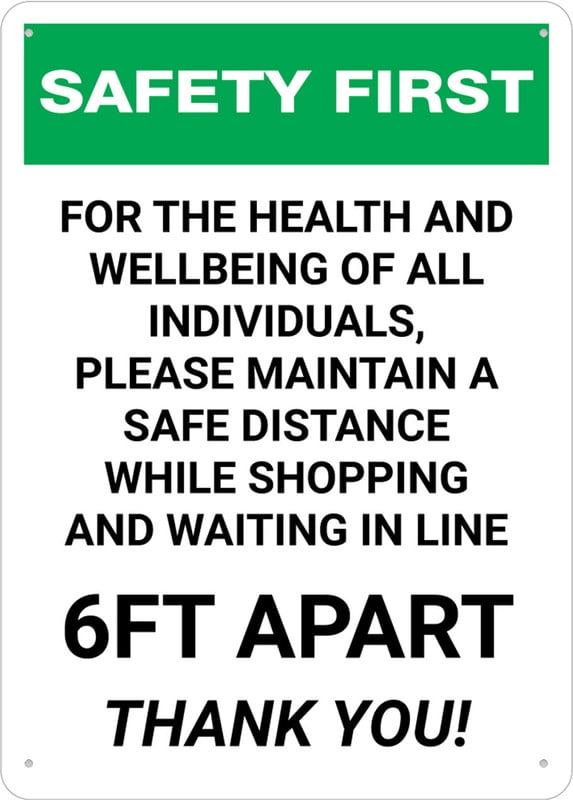 Safety First For Health And Wellbeing Please Maintain A Safe Distance ...