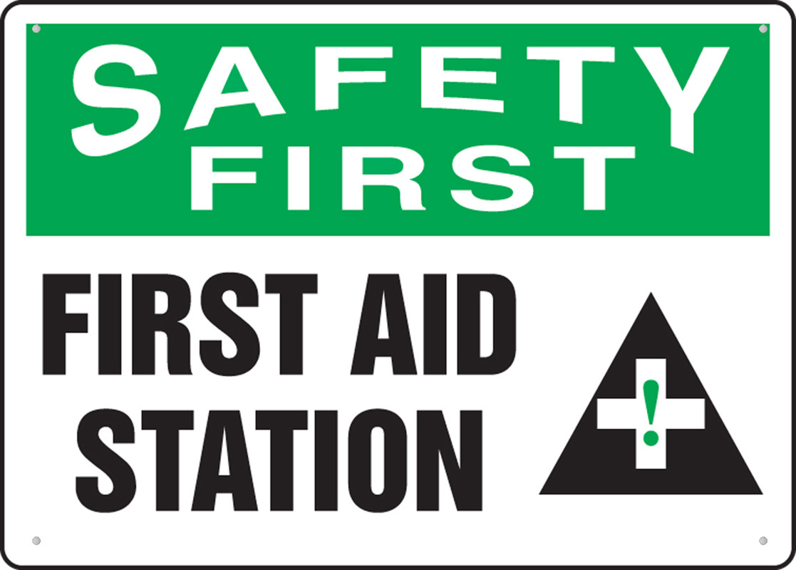 Safety First Safety Sign First Aid Station 8"X12" Rust Free Aluminum ...
