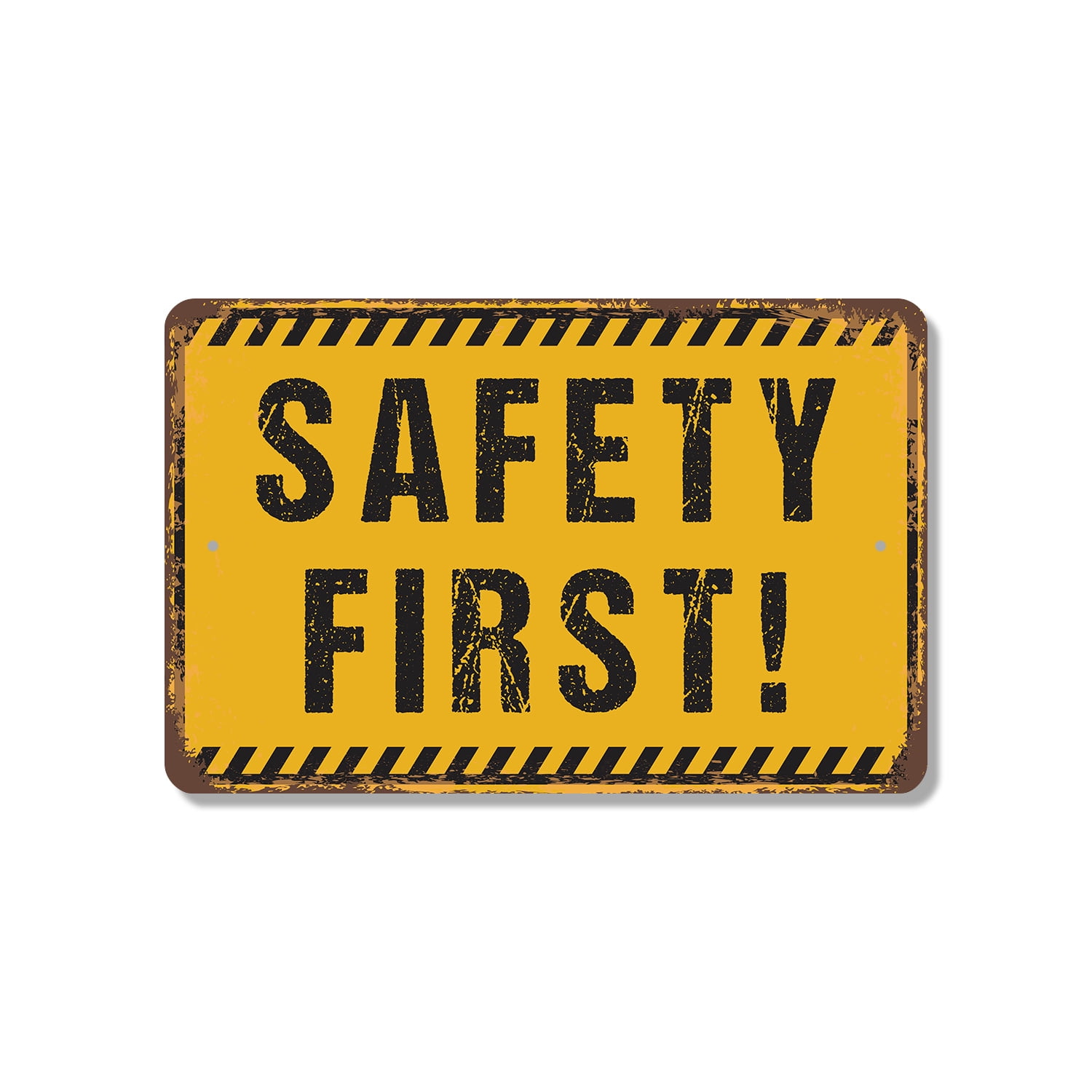 Safety First Street 10 Inch x 14 Inch Novelty Plastic Sign Think Plan ...