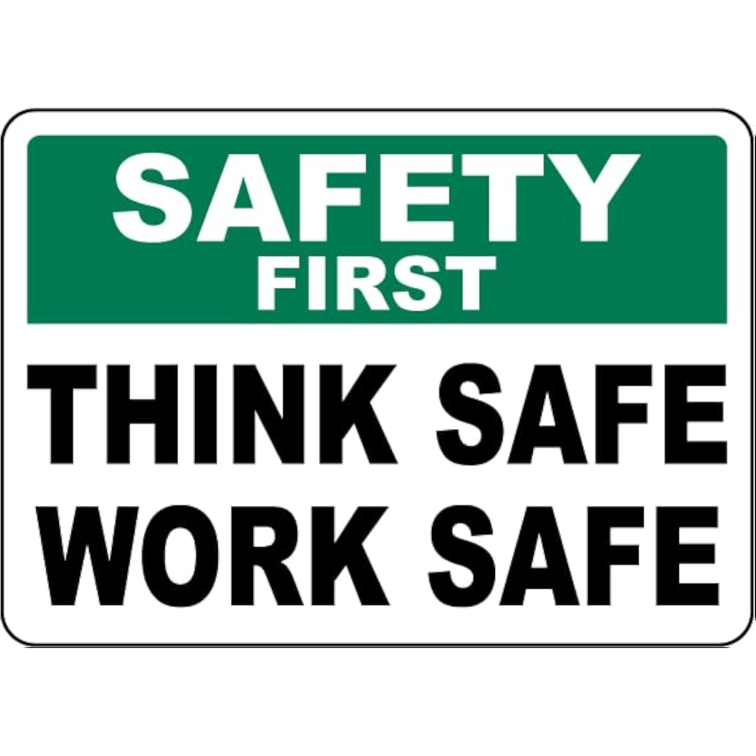 Safety First Think Safe Work Safe Metal Sign Plaque Poster,for garage ...