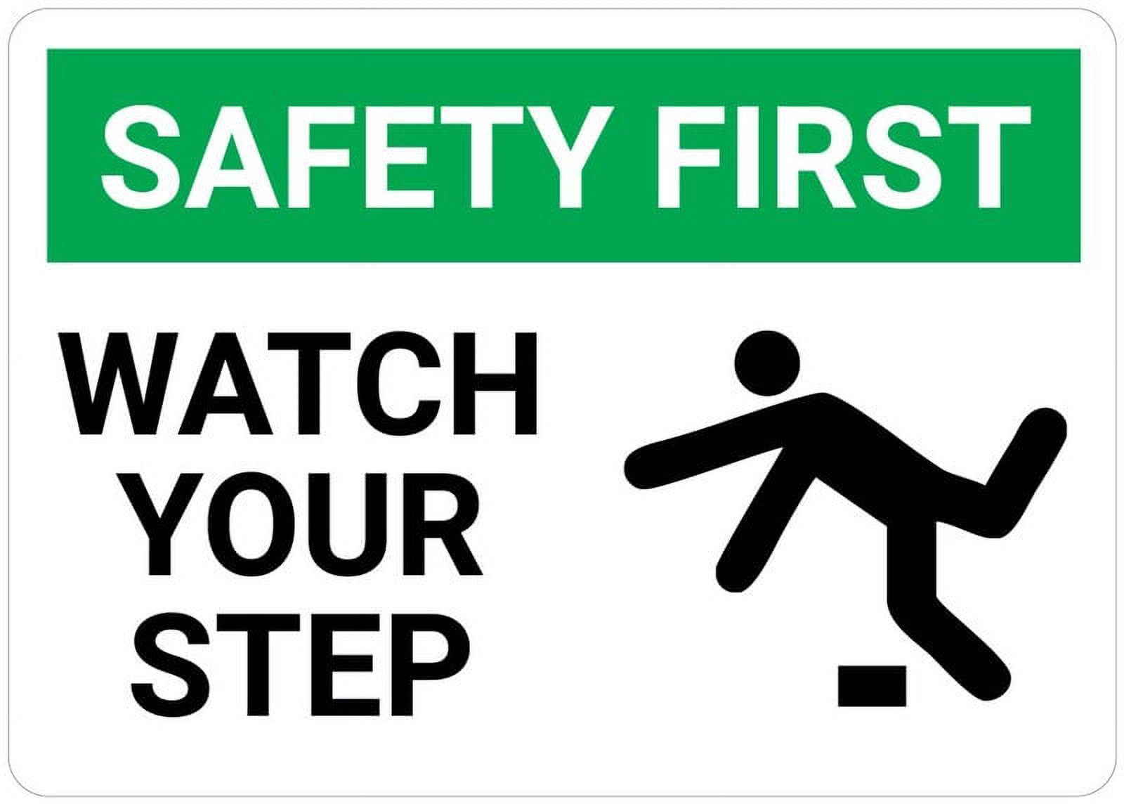 Safety First Watch Your Step 8X12 Tin Metal Signs Road Street Sign ...