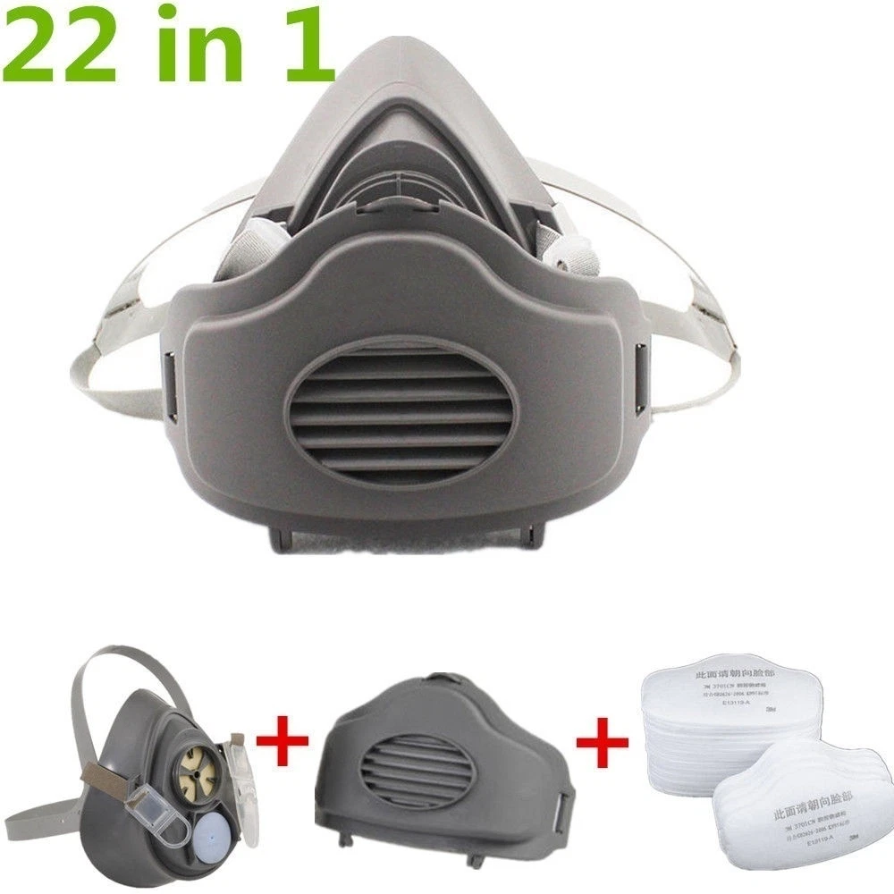Safety Gas Mask Respirator Half Face For Painting Spraying Facepiece ...
