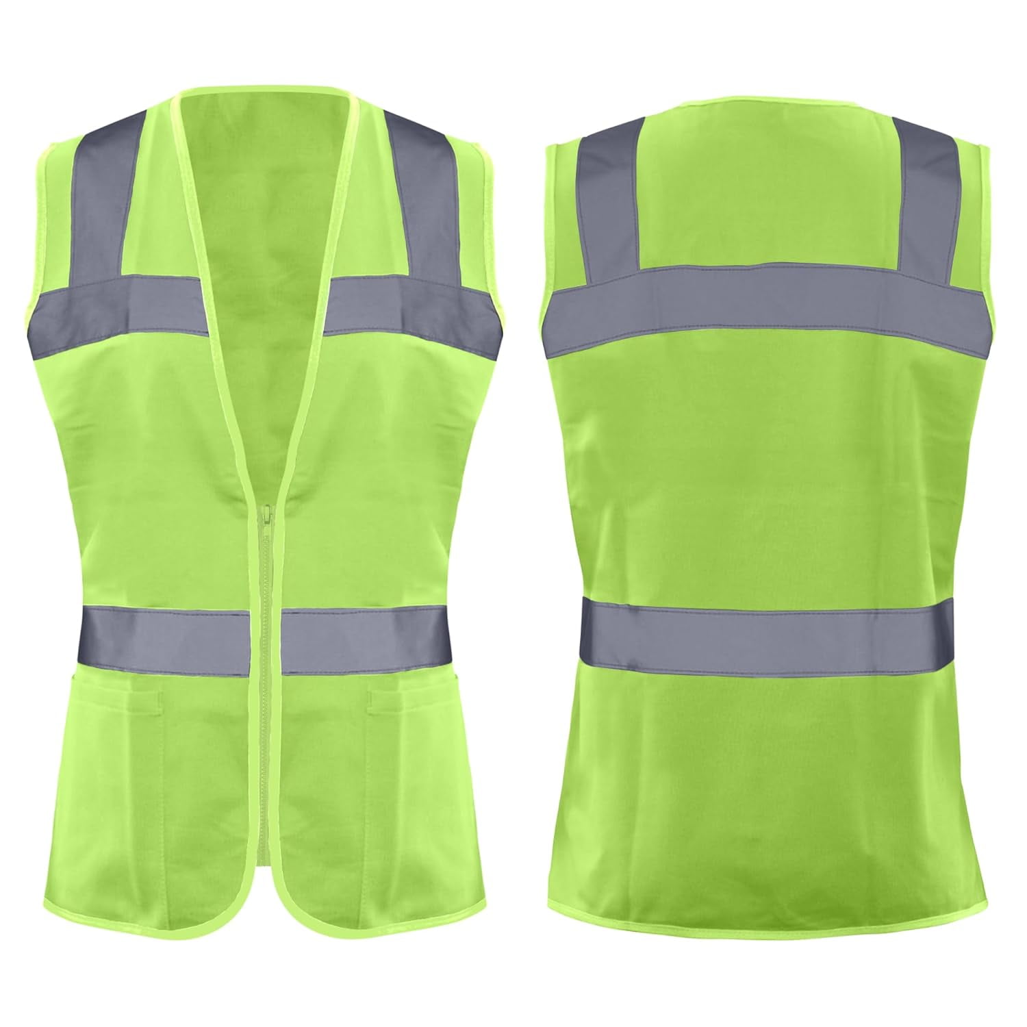 Women's Type R Class 2 High-Visibility Yellow Safety Vest for Women - M ...