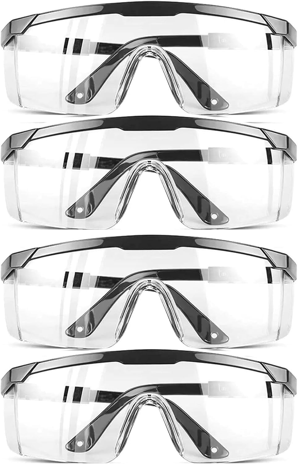 Safety Glasses Clear Anti-Fog Goggles Over-Spec Glasses Protective Eye ...