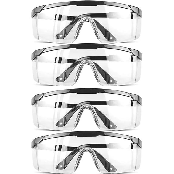 Safety Glasses Clear Anti-Fog Goggles Over-Spec Glasses Protective Eye ...