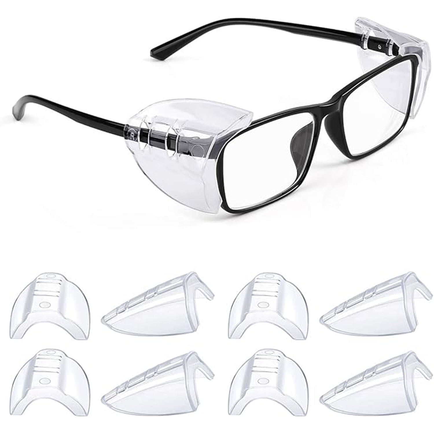 Peduu Safety Glasses Side Shields, Clear TPU Material, Fits Small to ...