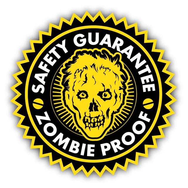 Safety Guarantee Seal Zombie Proof Sticker Phone Decal Water Bottle ...